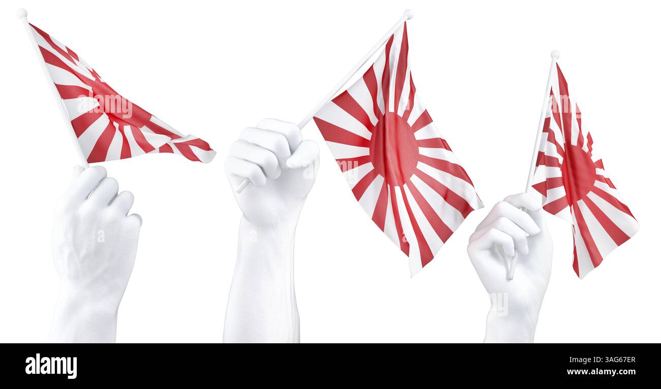 National flag japan hand Cut Out Stock Images & Pictures - Alamy