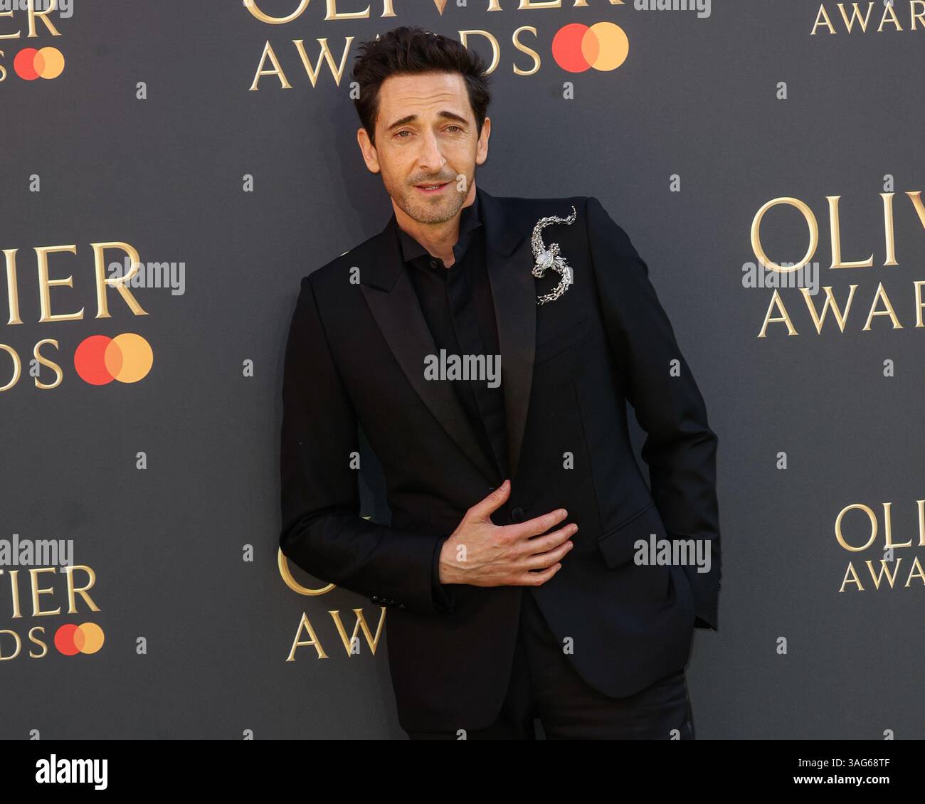 Adrien Brody attends the Olivier Awards 2025 at the Royal Albert Hall ...