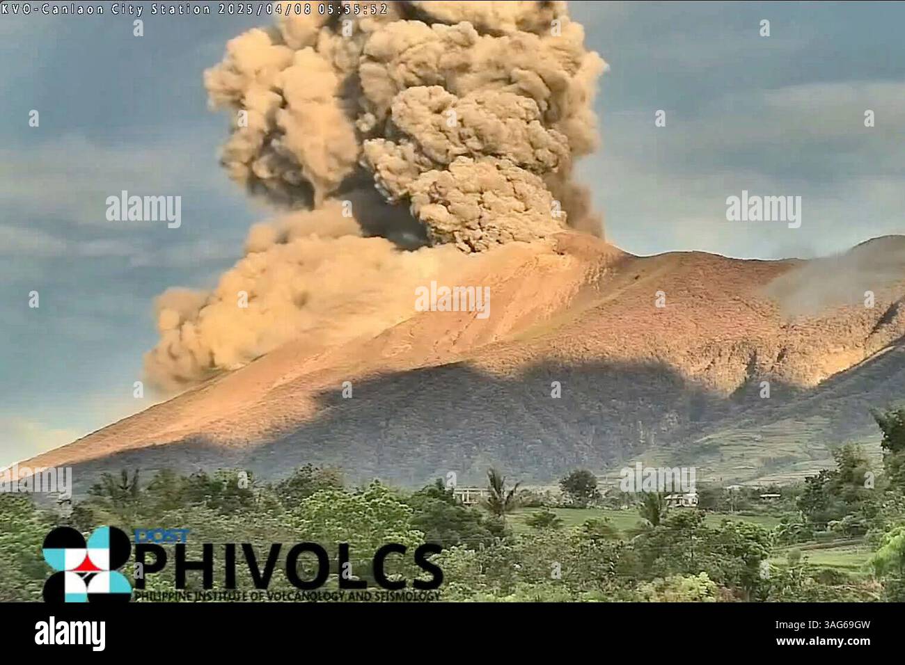 In this photo taken from video provided by the Philippine Institute of Volcanology and ...