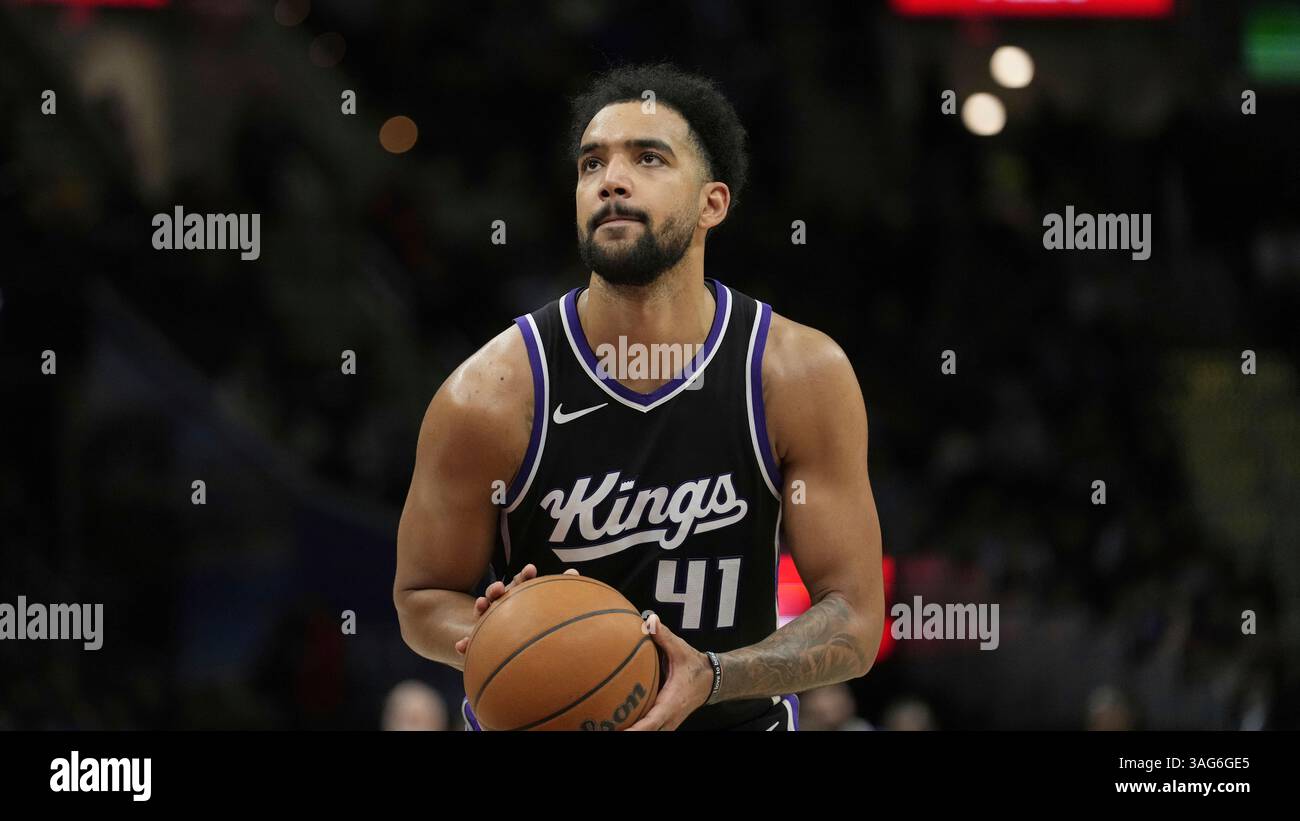 Sacramento Kings forward Trey Lyles (41) in the second half of an NBA ...