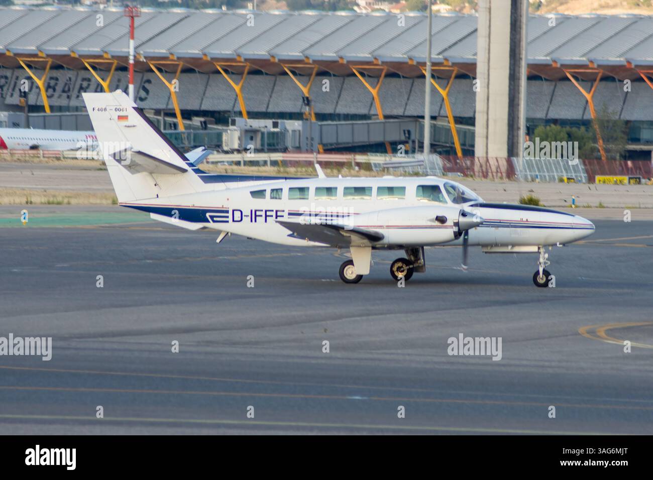 Reims-Cessna F406 Caravan II aircraft at Madrid Barajas Airport Stock ...