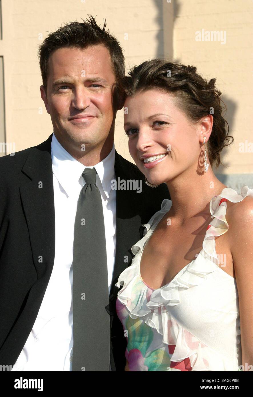 Actor MATTHEW PERRY and RACHEL DUNN at the 55th Primetime Creative Arts ...