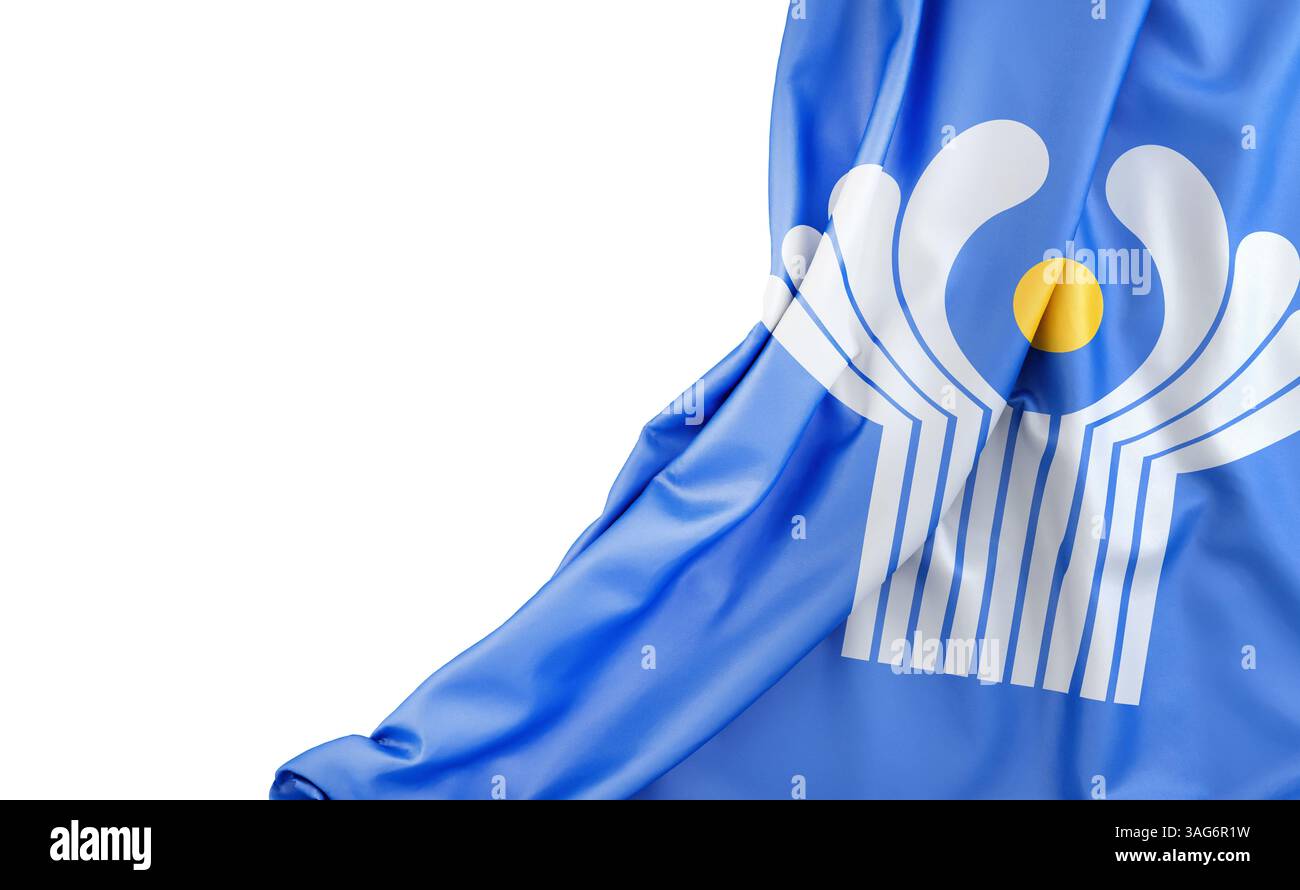 Flag of Commonwealth of Independent States with empty space on the left ...