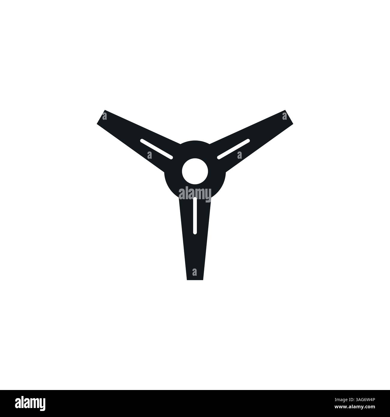 Fan blade vector propeller icon. Ship blade fan turbine airplane logo ...