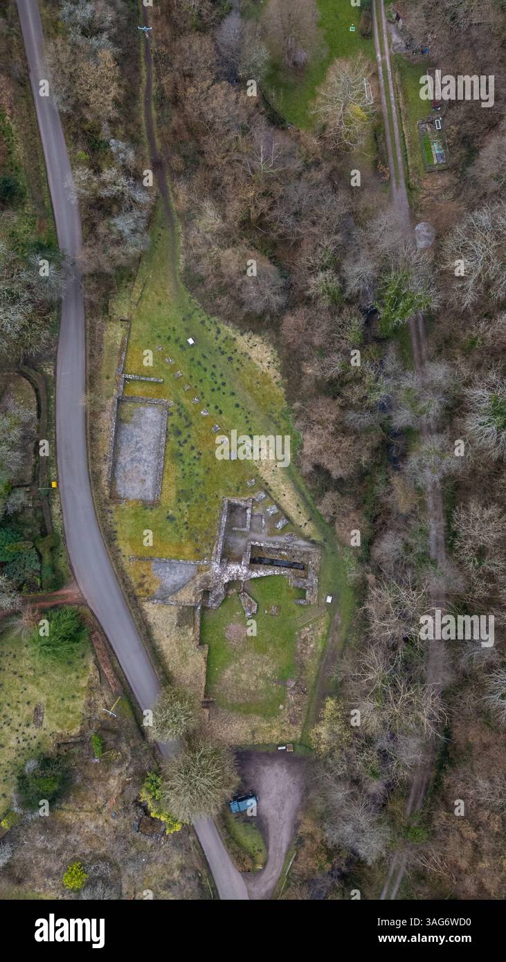 Abbey Tintern Furnace ruins. Part of the network of industrial ...