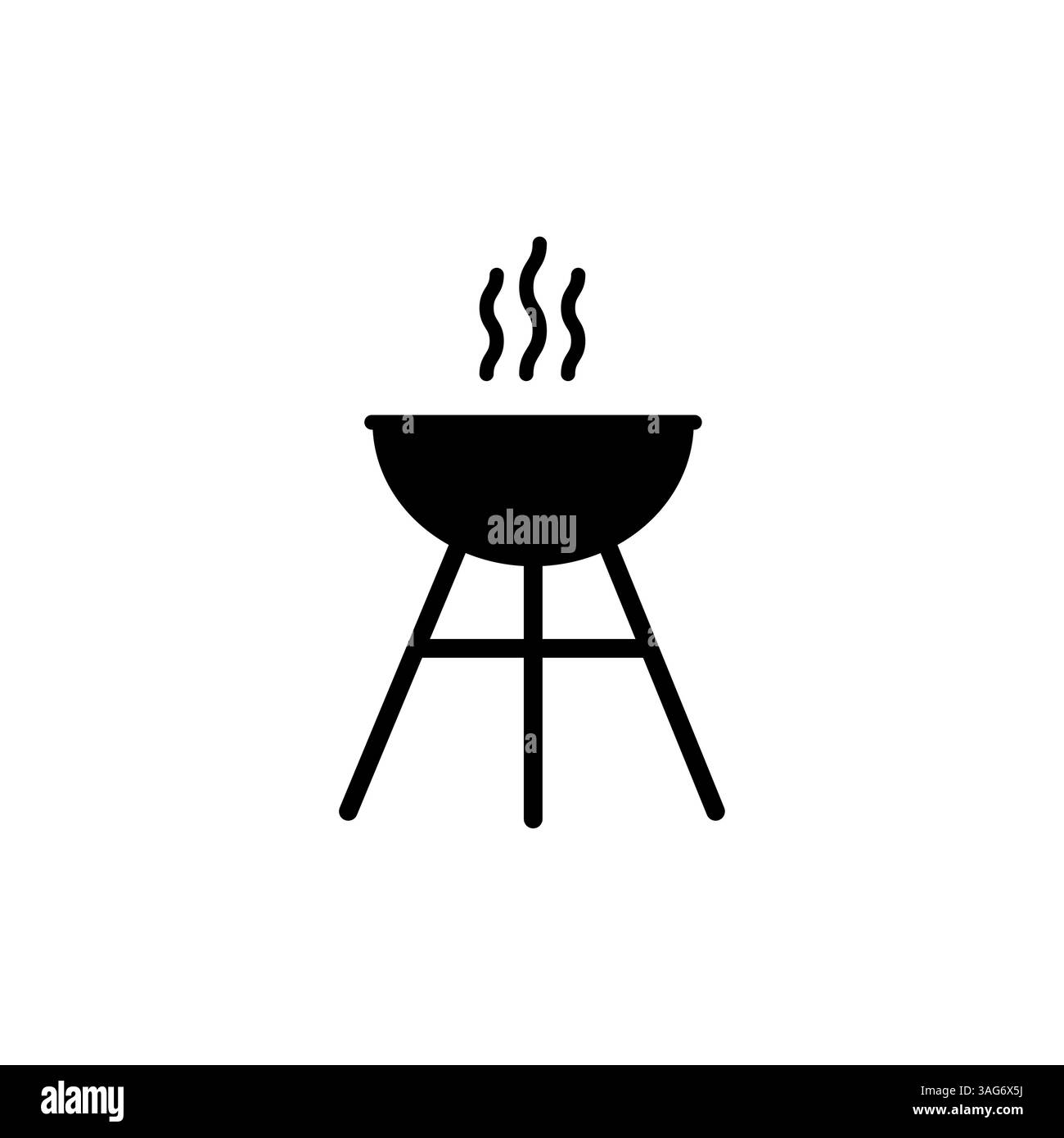Grill bbq icon vector pictogram fire symbol. Grill barbecue roaster ...