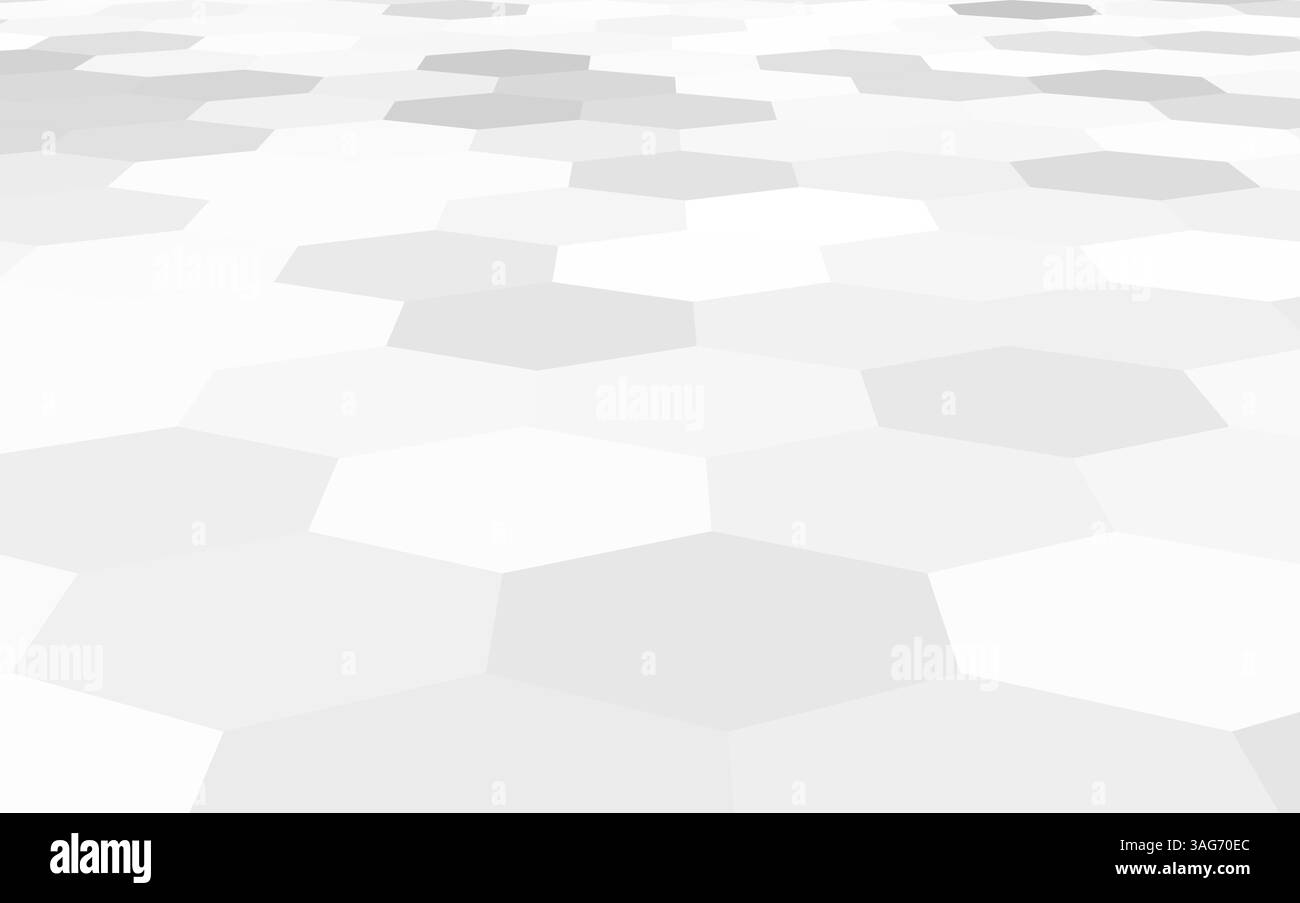 White hexagon pattern with soft gradient shadows creating a modern ...