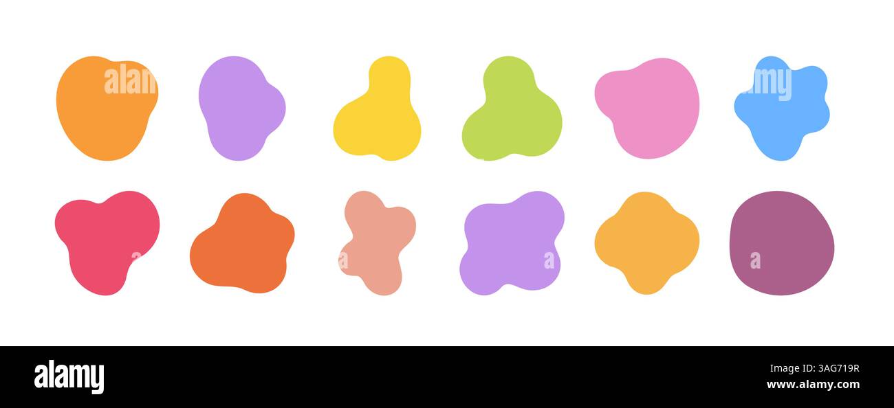 Organic shape blob vector liquid abstract icon. Simple organic shape ...