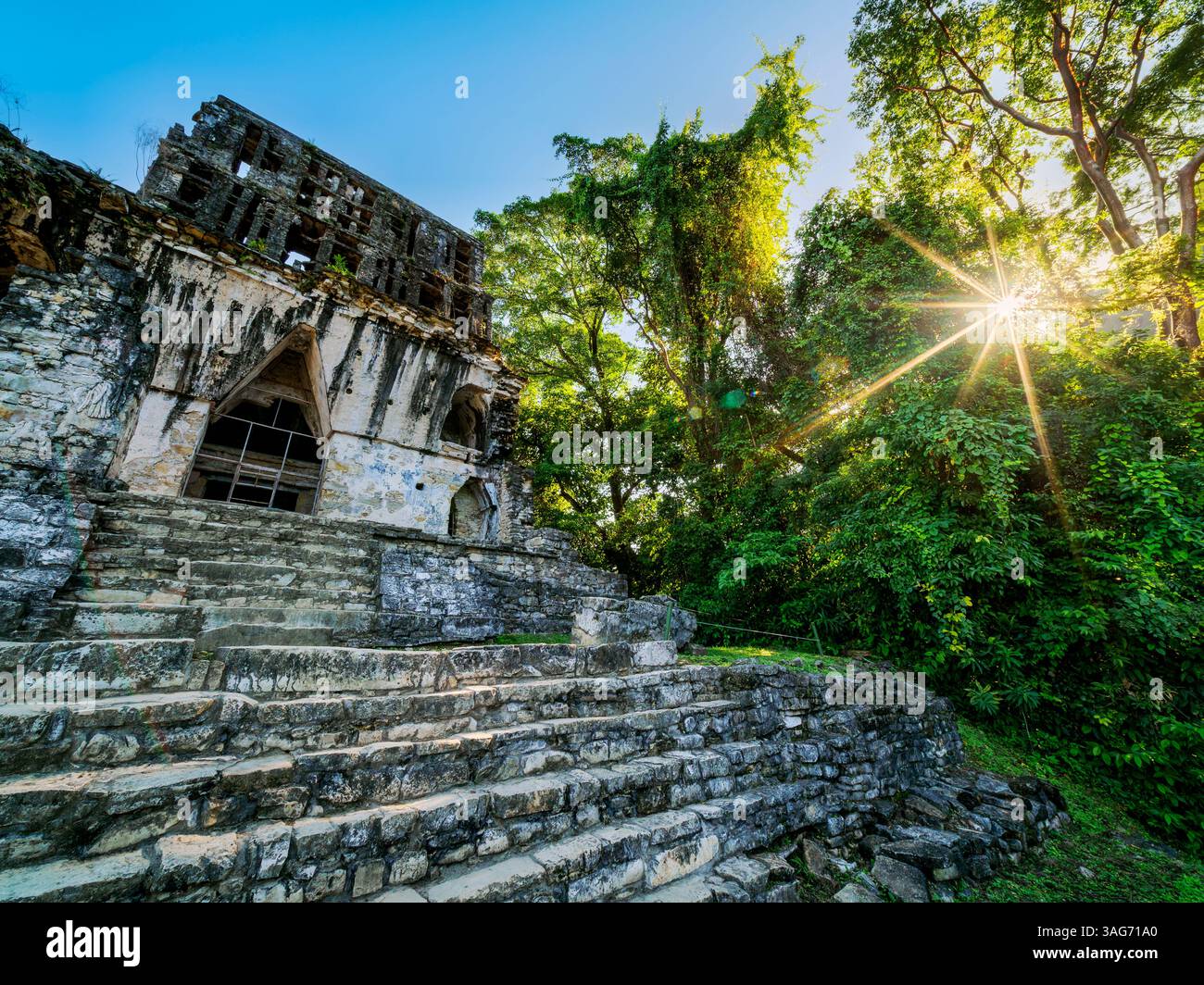 Temple of the Cross, Palenque Archaeological Site, Palenque, Chiapas ...