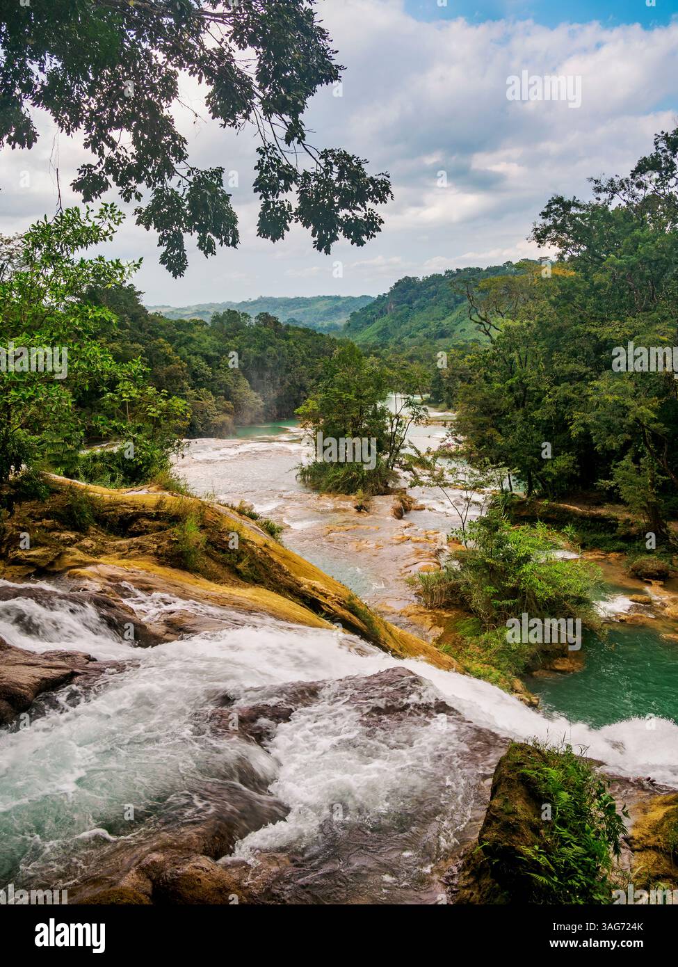 Agua Azul Waterfalls, Arroyo Agua Azul, Chiapas State, Mexico Stock ...