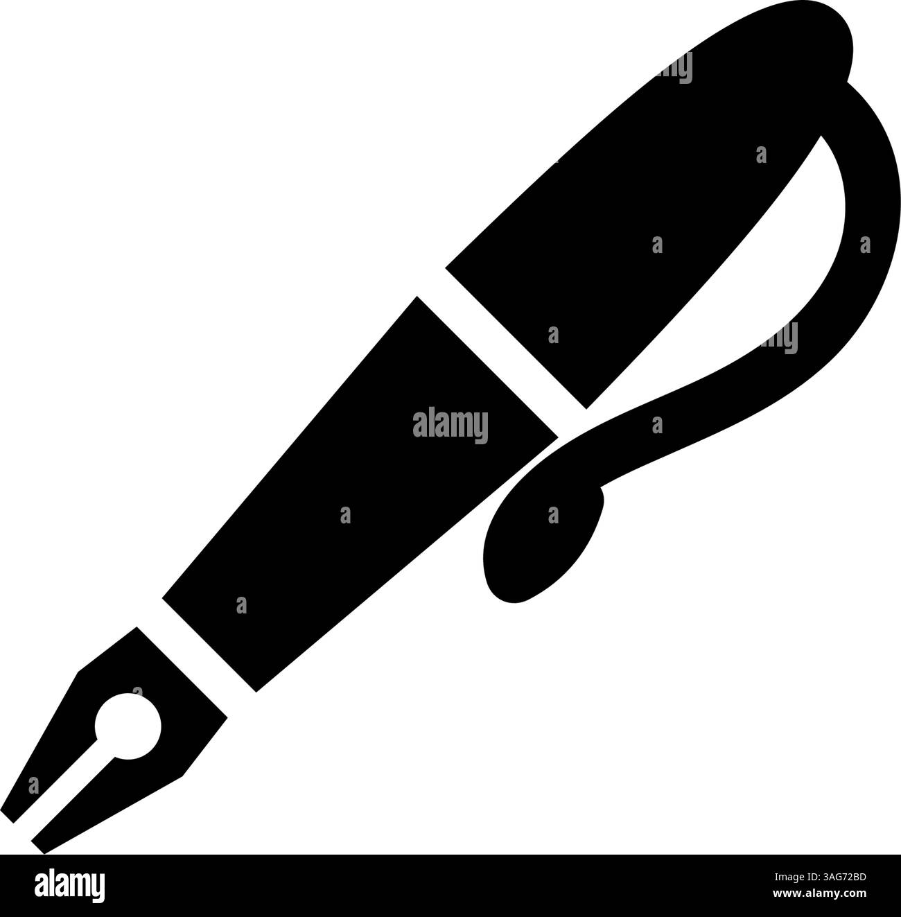 Sleek black fountain pen Stock Vector Images - Alamy