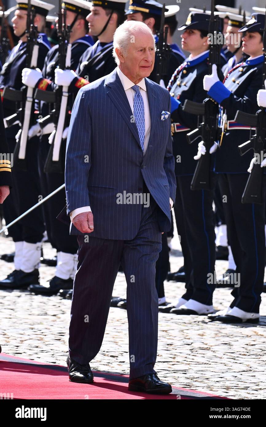 Roma, Italy. 08th Apr, 2025. King Charles III during State Visit of the ...