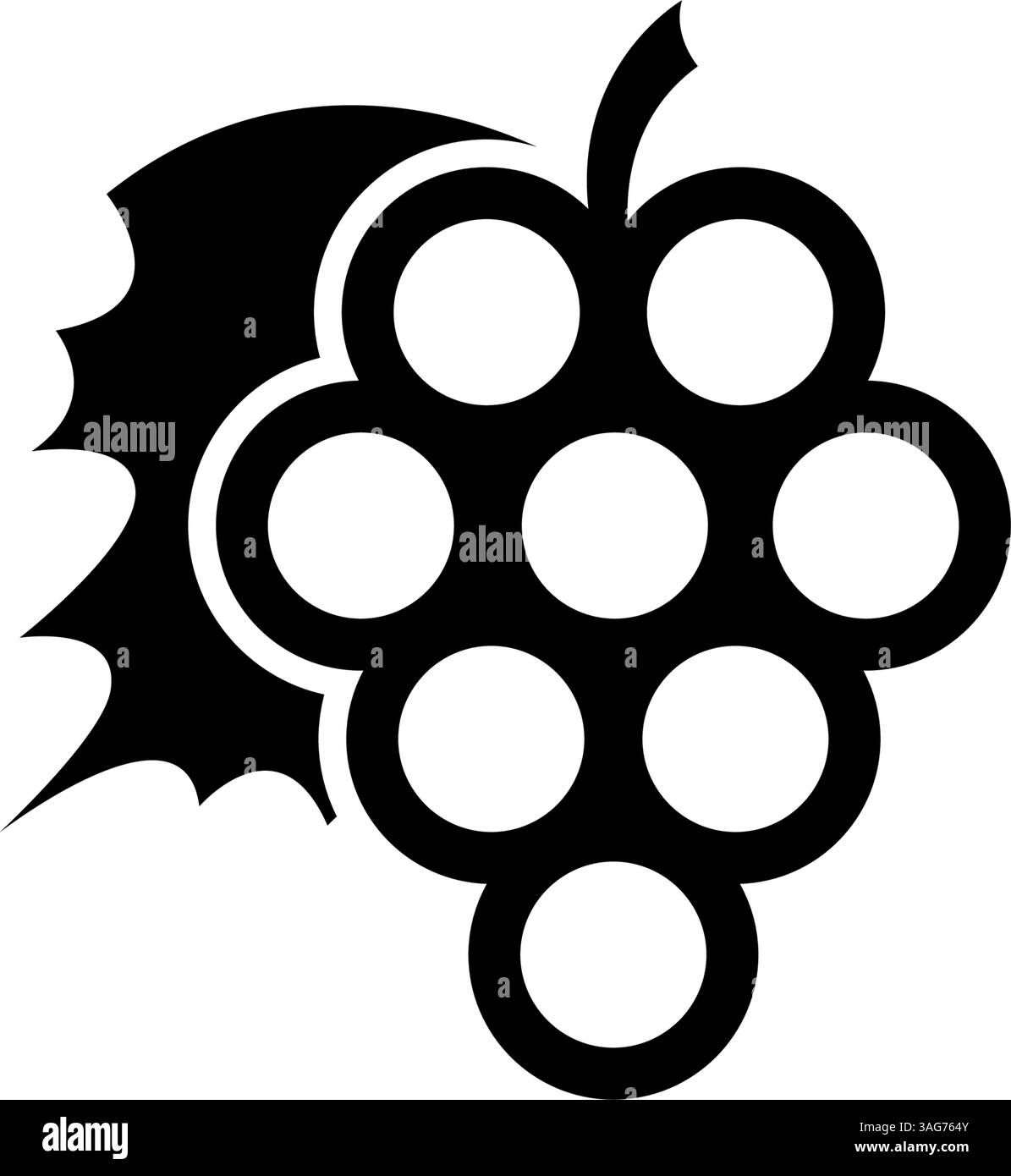 Elegant black grape bunch icon for diverse design needs Stock Vector ...