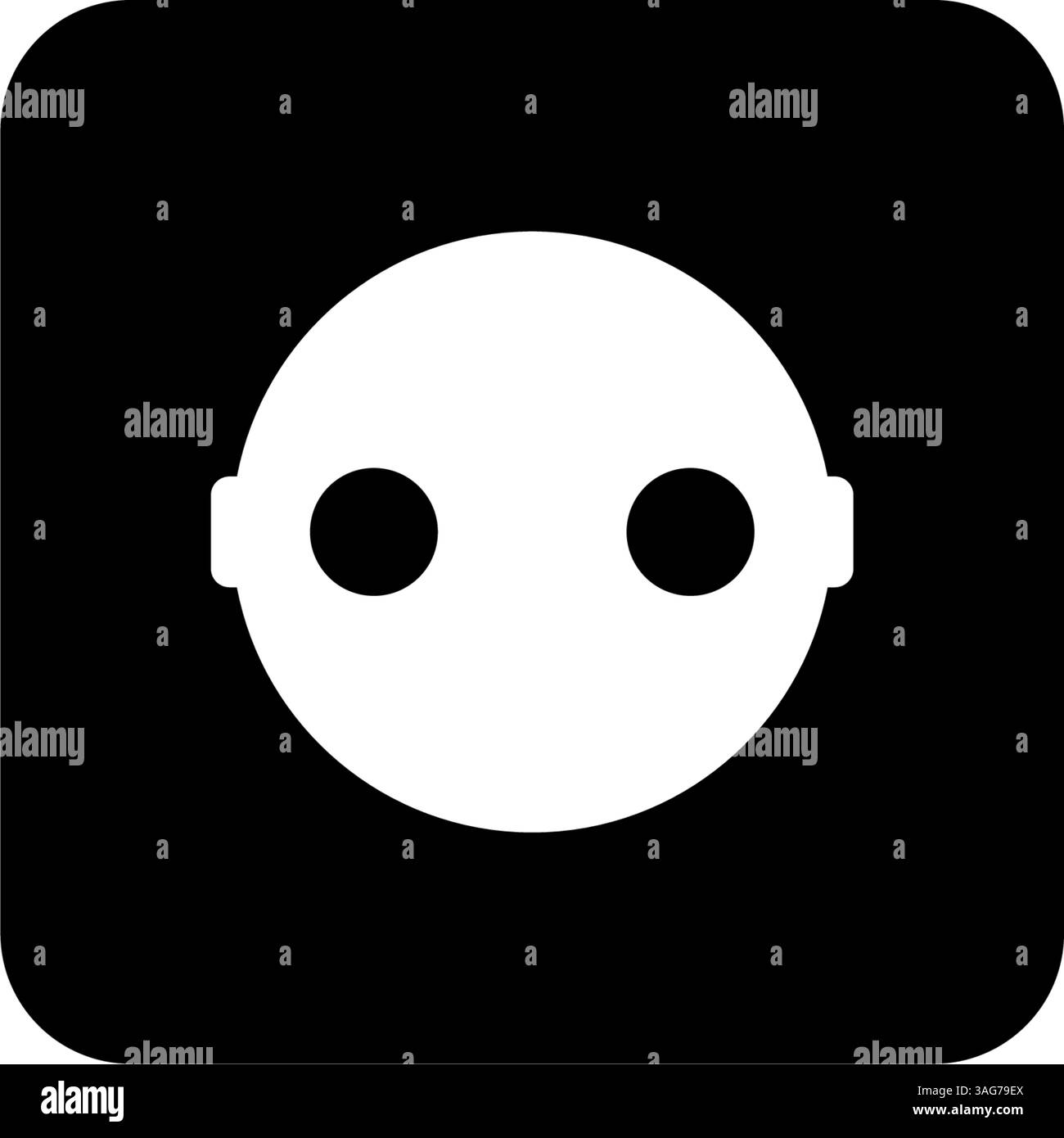 Minimalist vector icon of a power socket for user friendly digital interfaces Stock Vector Image ...