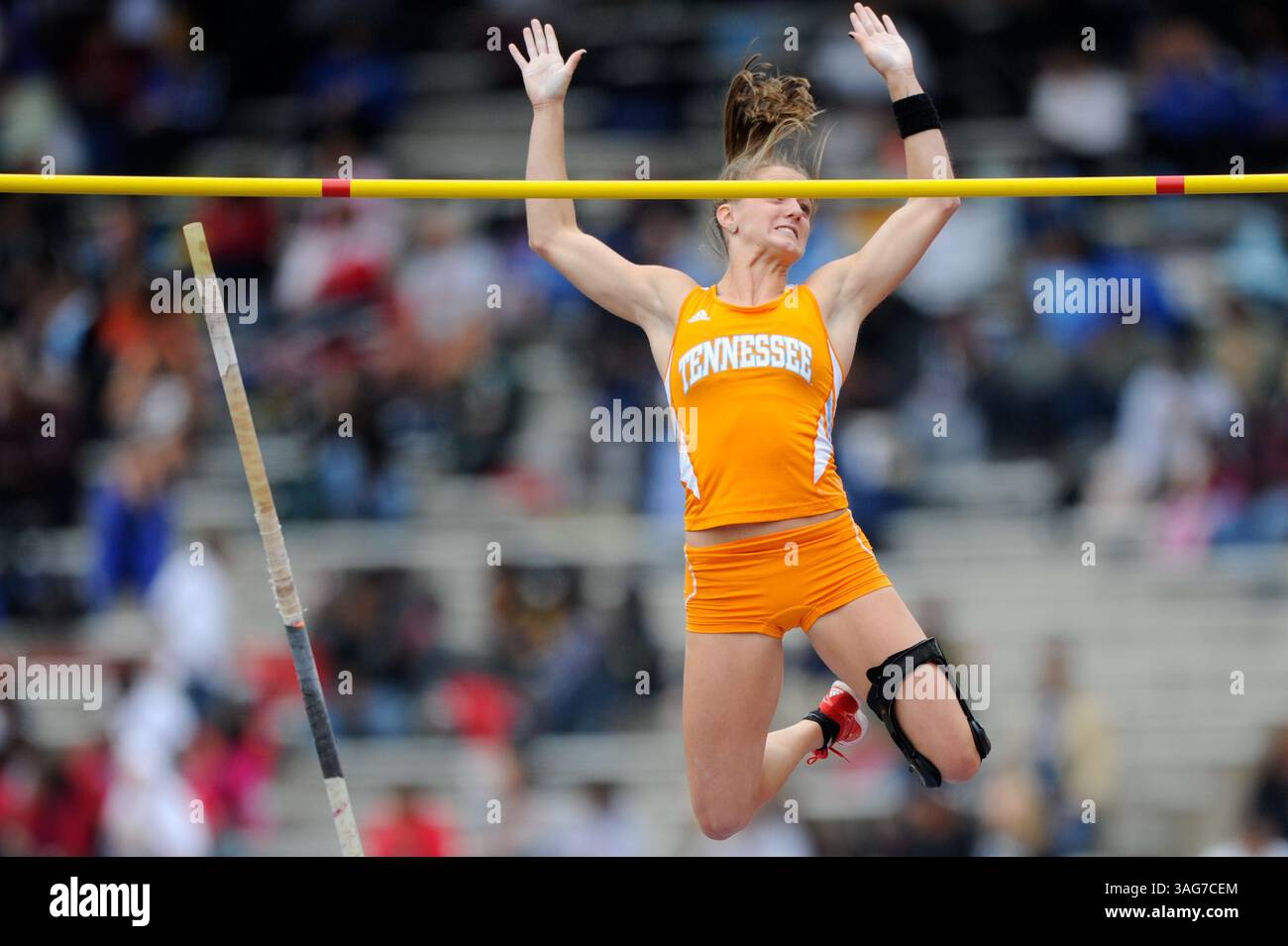 April 26, 2012 Tennessee's Linda Hatfield clears her jump of 13' 01 ...