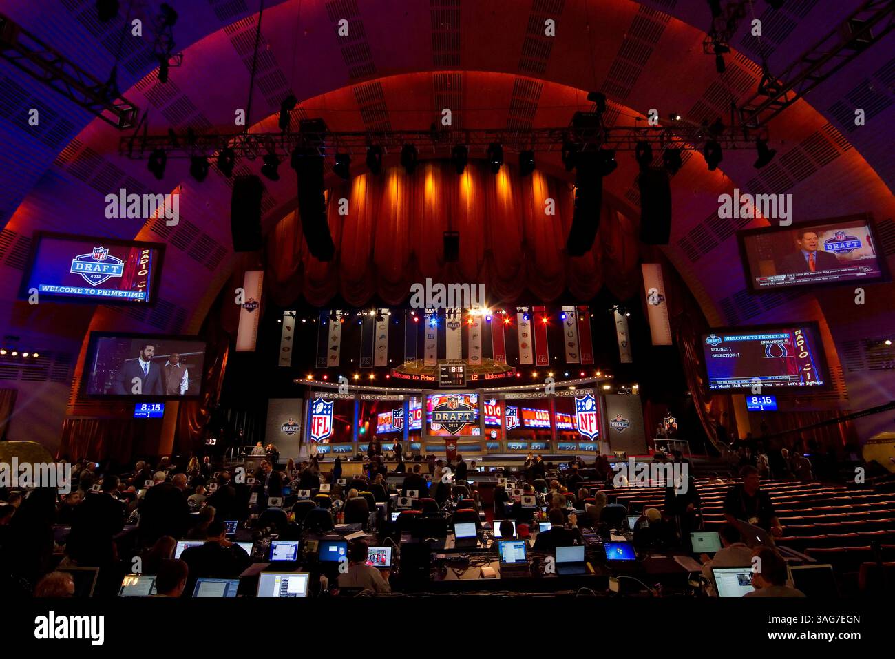 April 26, 2012: View of the setting for the Draft during the 77th ...