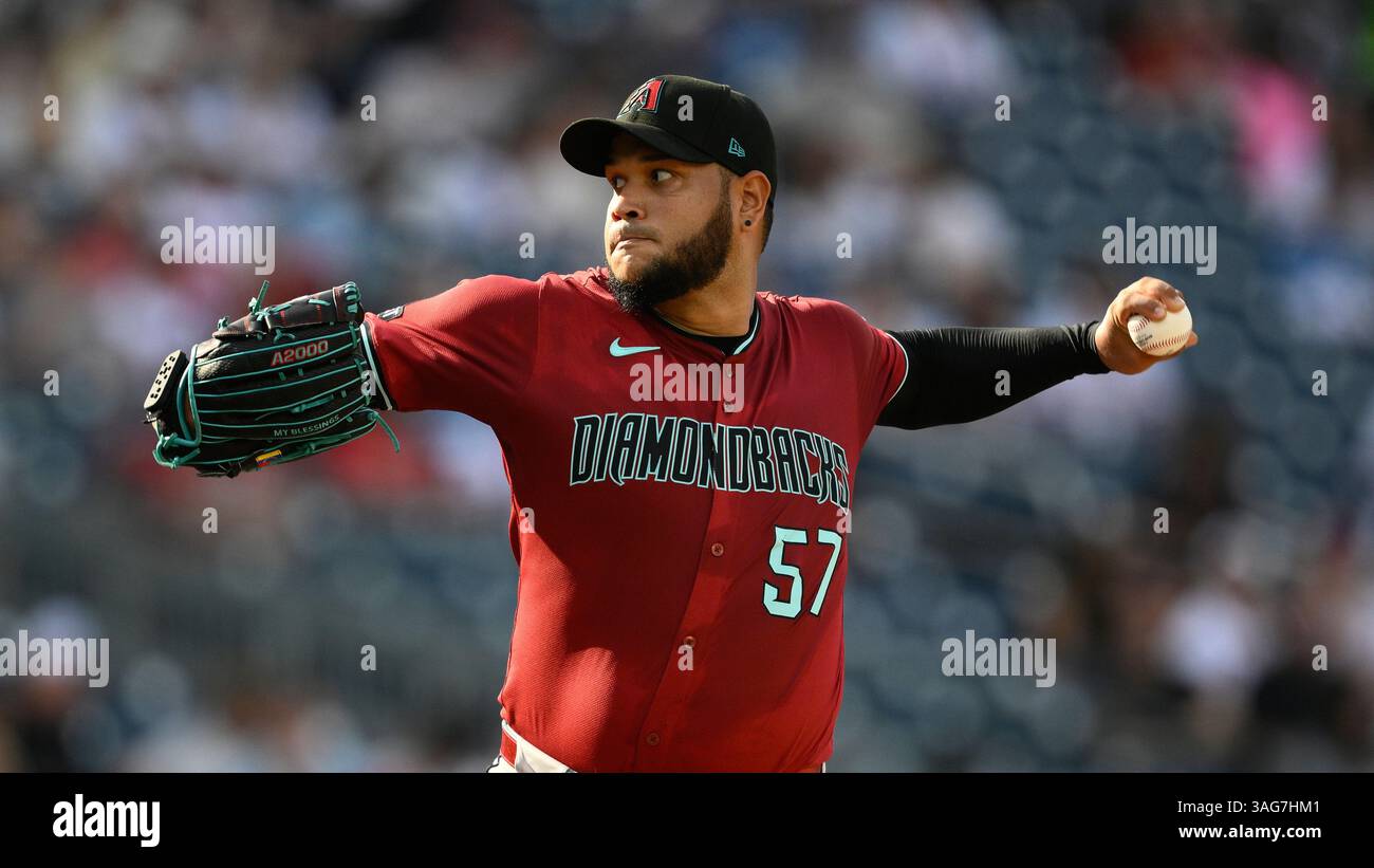 Arizona Diamondbacks starting pitcher Eduardo Rodriguez (57) in action ...