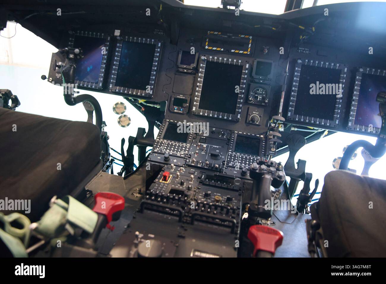 Interior of the modernized CH47 F Chinook at the Army Airmobile Forces ...
