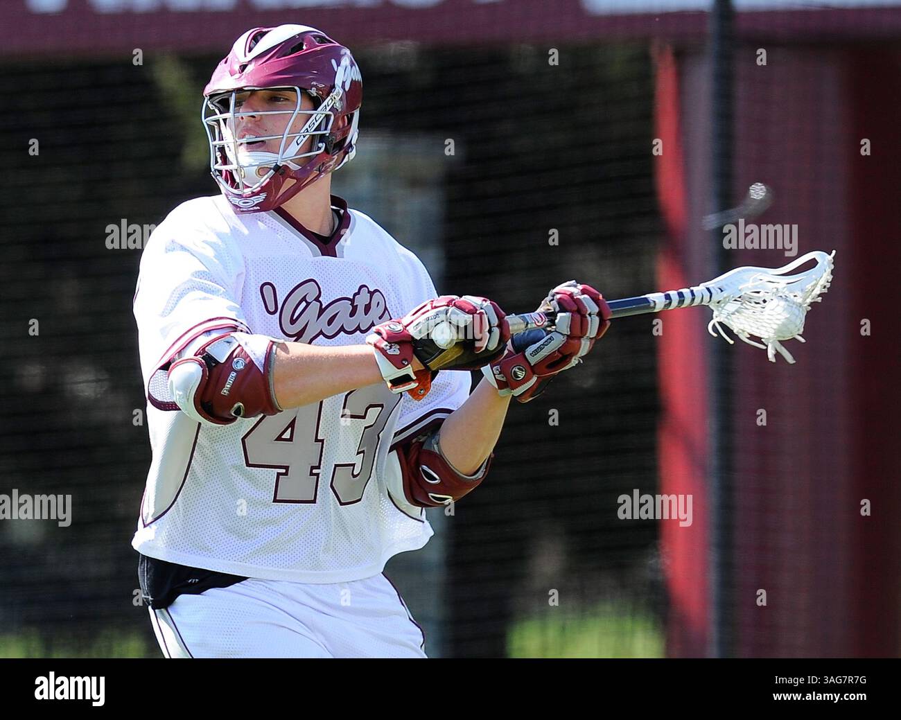 April 29, 2012: Colgate Raiders attackman Ryan Walsh (43) prepares to ...