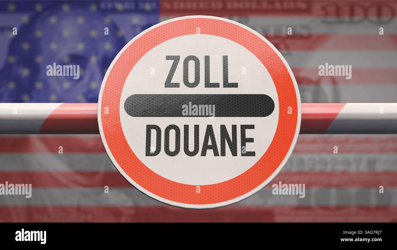 USA erheben Strafzölle Symbolbild zum Thema Strafzölle, Einfuhrzölle in ...