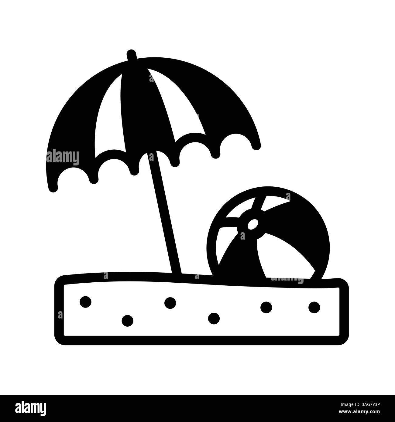 Enjoy yourself on the side of beach with flat vector icon Stock Vector ...