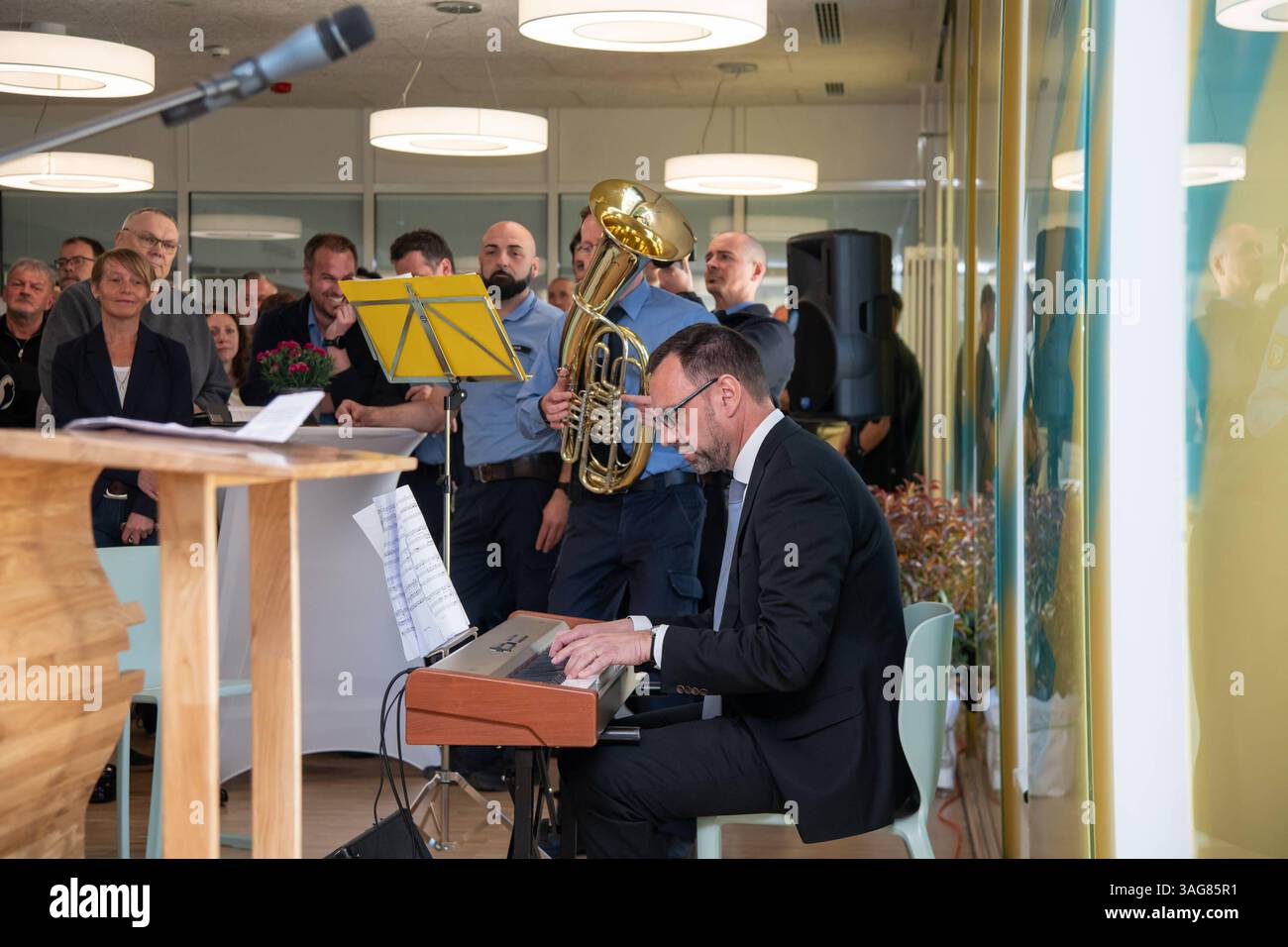 Die Einweihungsfeier der neuen Außenpforte der Justizvollzugsanstalt Saarbrücken Lerchesflur am ...