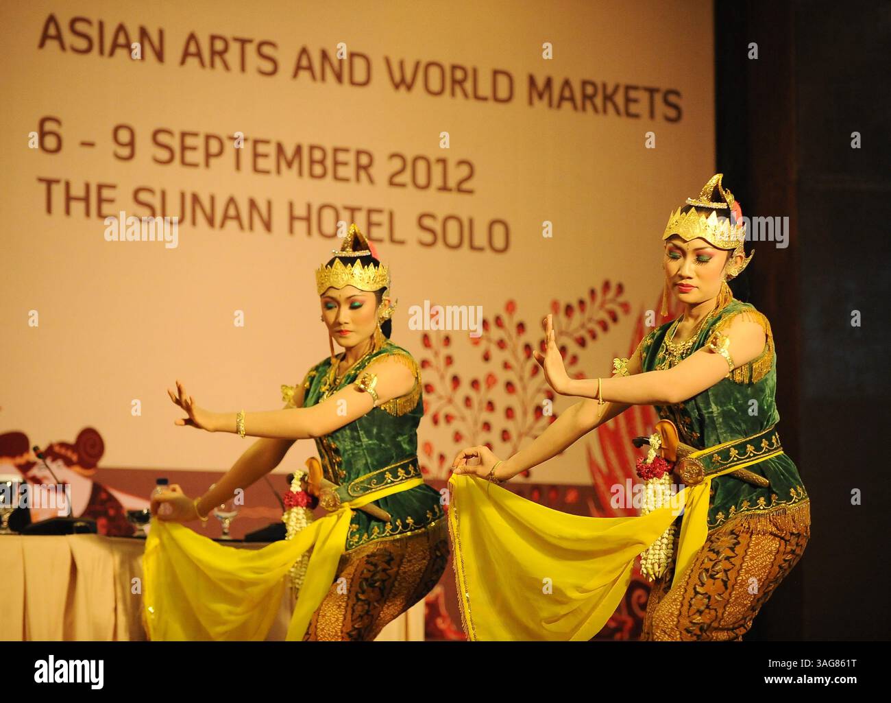 Sept. 8, 2012 - Solo, Central java, Indonesia - Srimpi Moncar Dance ...