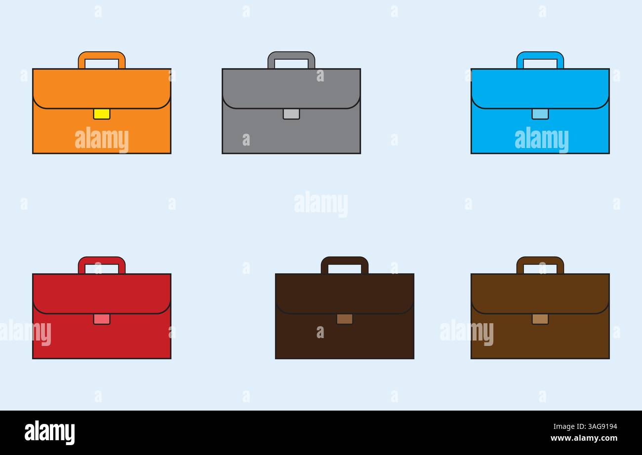 Business briefcase vector art isolated on white background Stock Vector ...