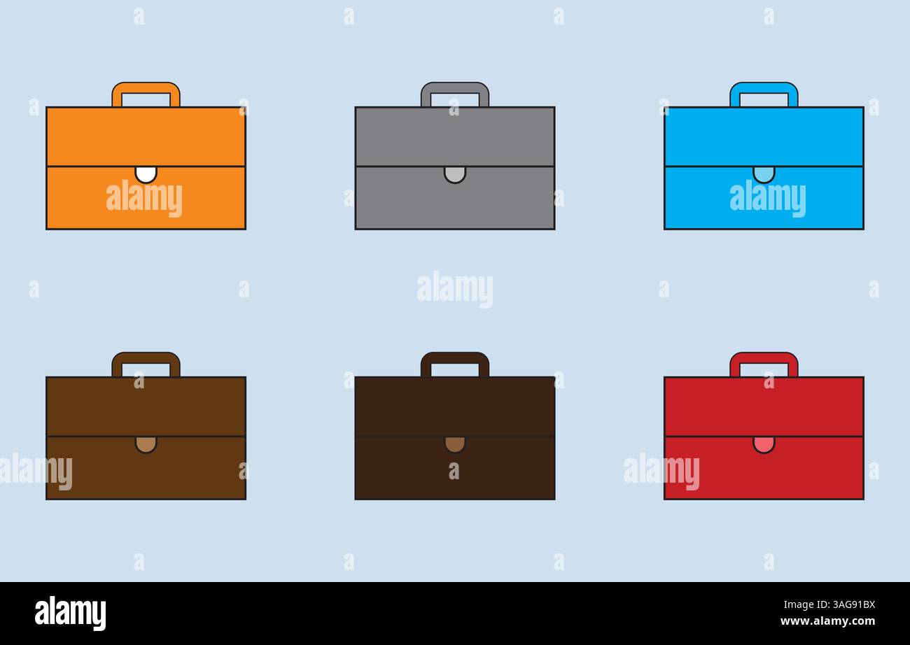 Business briefcase vector art isolated on white background Stock Vector ...