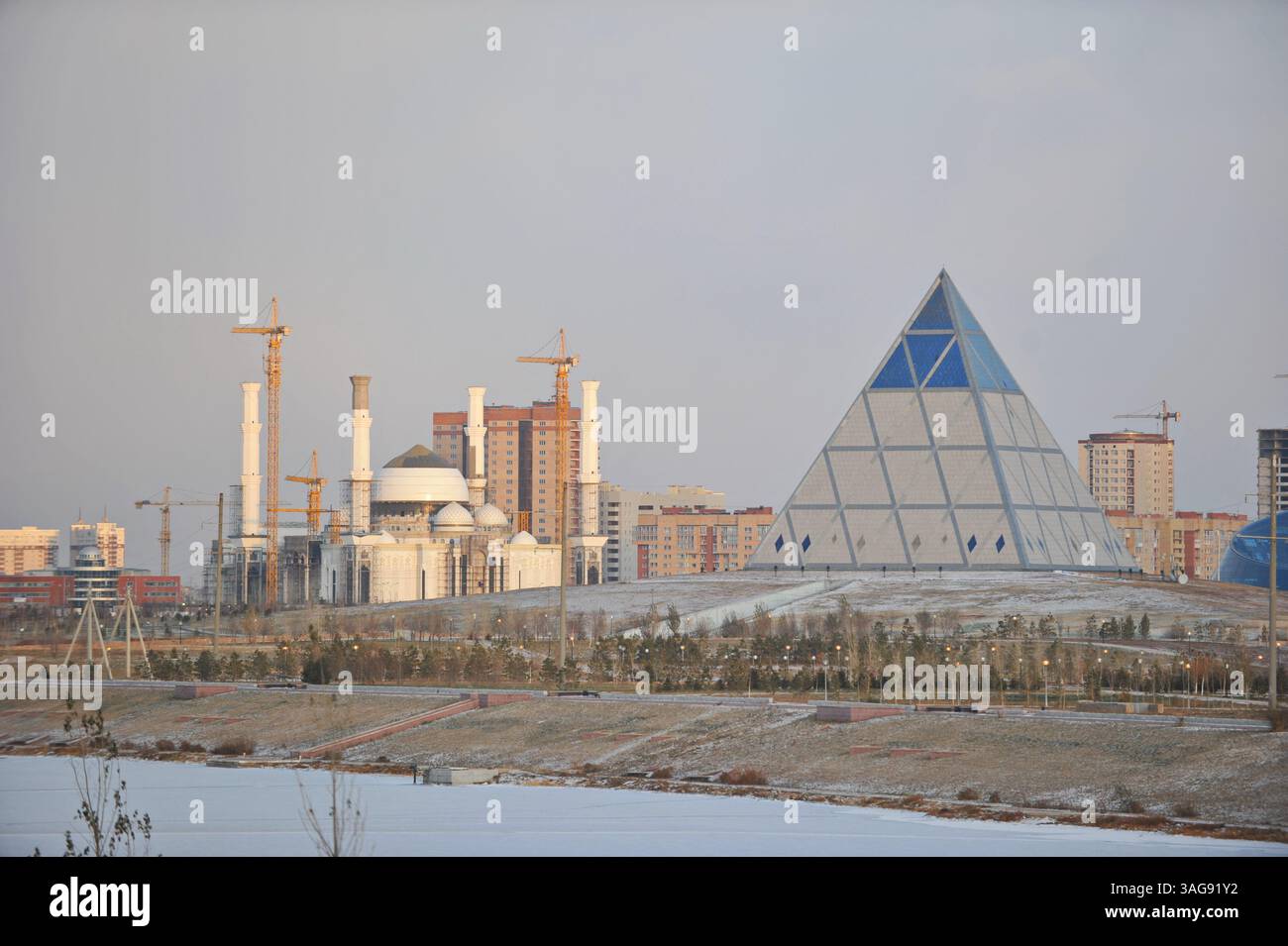 Palace of peace and Concord. Architectural structure in the center of ...
