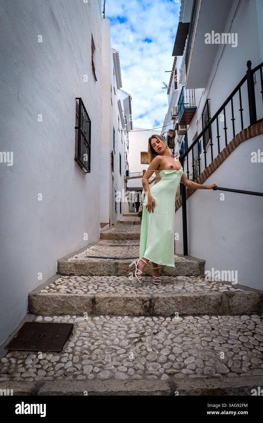 Stunning Spanish model flaunts traditional attire in picturesque ...