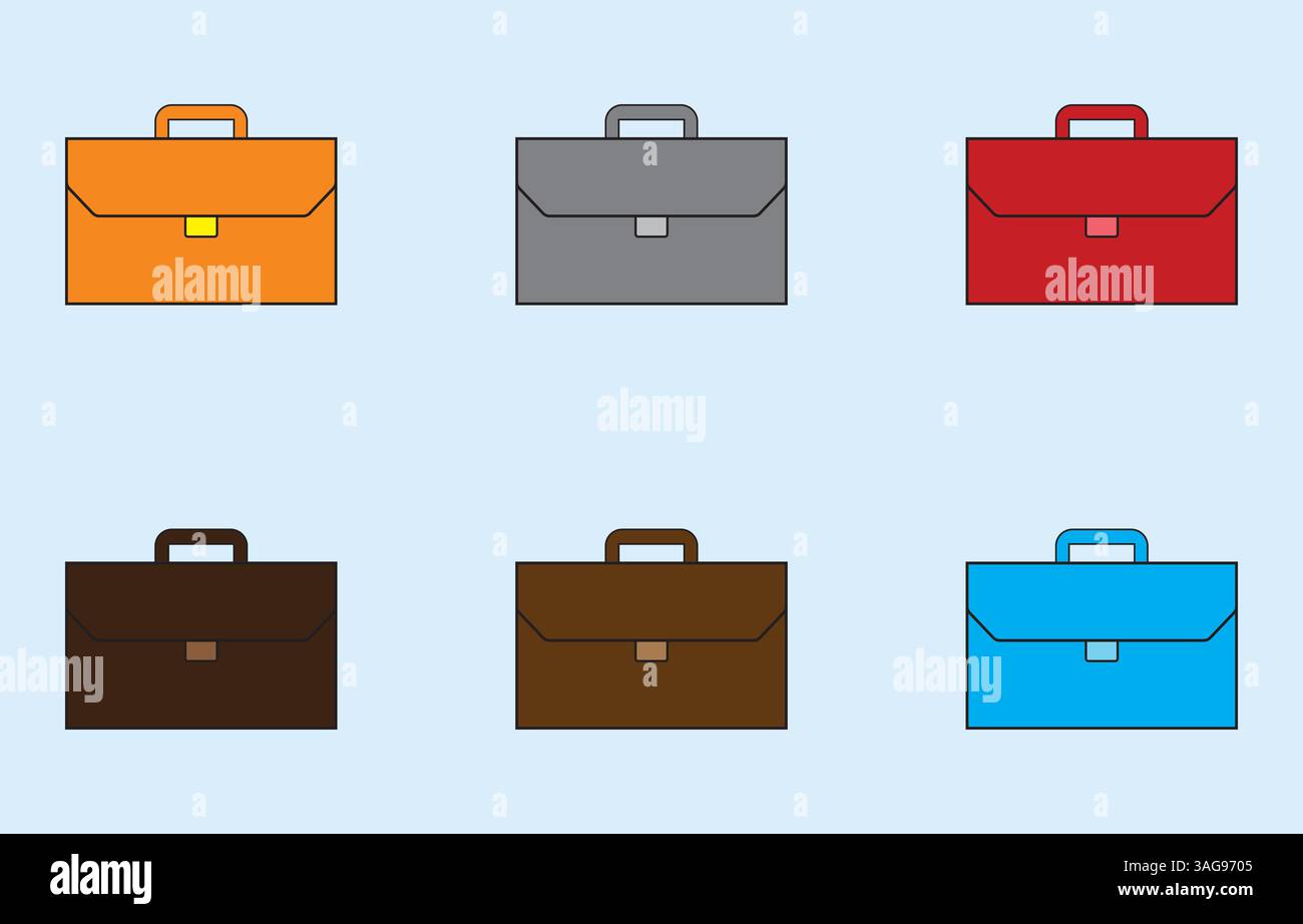 Business briefcase vector art isolated on white background Stock Vector ...