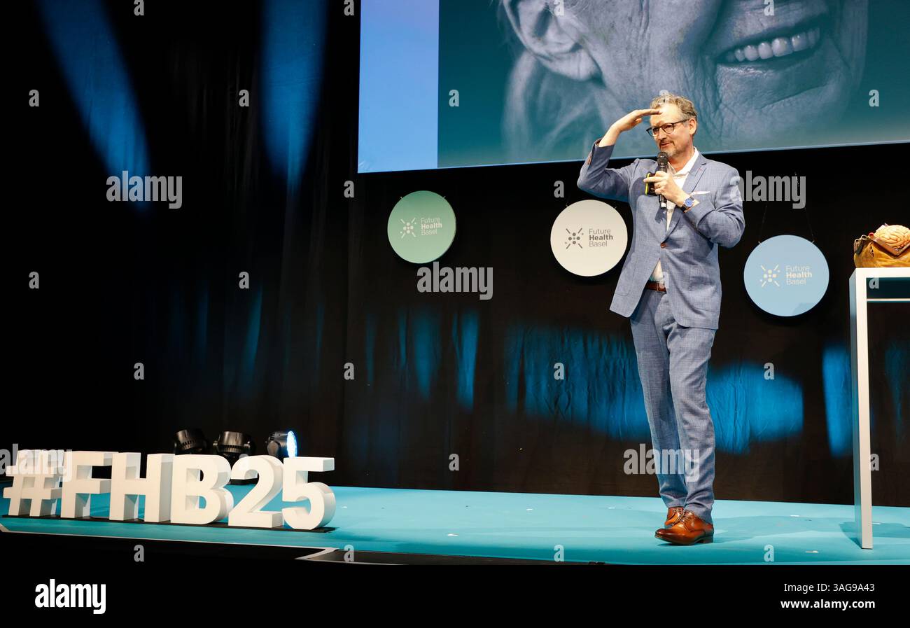 Basel, Switzerland - April 07, 2025: Future Health Basel, a NZZ Connect ...