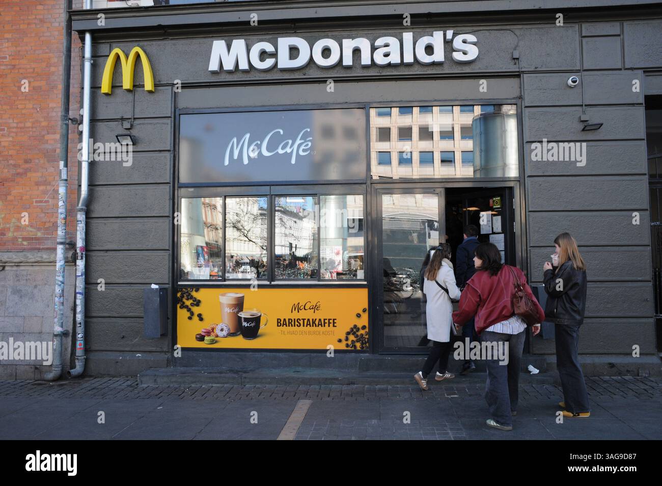 Copenhagen/ Denmark/08 aåpril 2025 / McDonalds fast food restaurant in ...