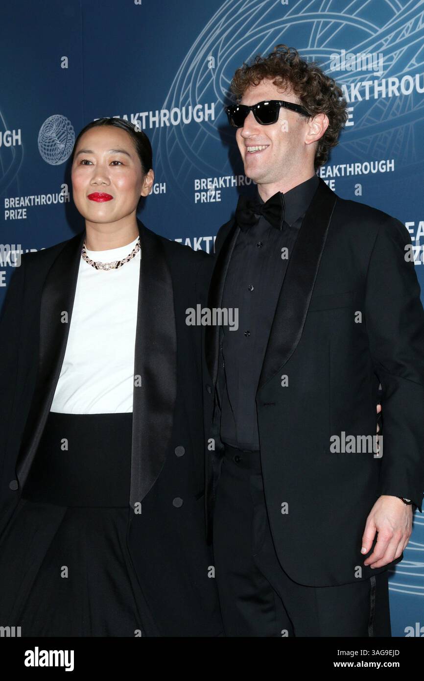 SANTA MONICA, CA - APR 5: Priscilla Chan, Mark Zuckerberg at the 11th ...