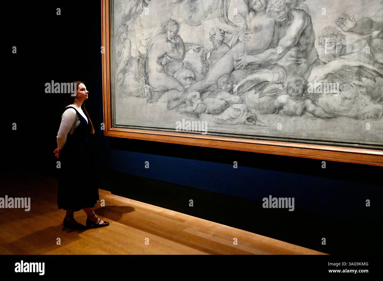 London, UK. Agostino Carracci. A Woman borne off by a Sea God about ...