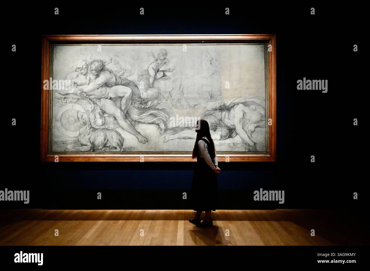 London, UK. Agostino Carracci. Cephalus carried off by Aurora in her ...