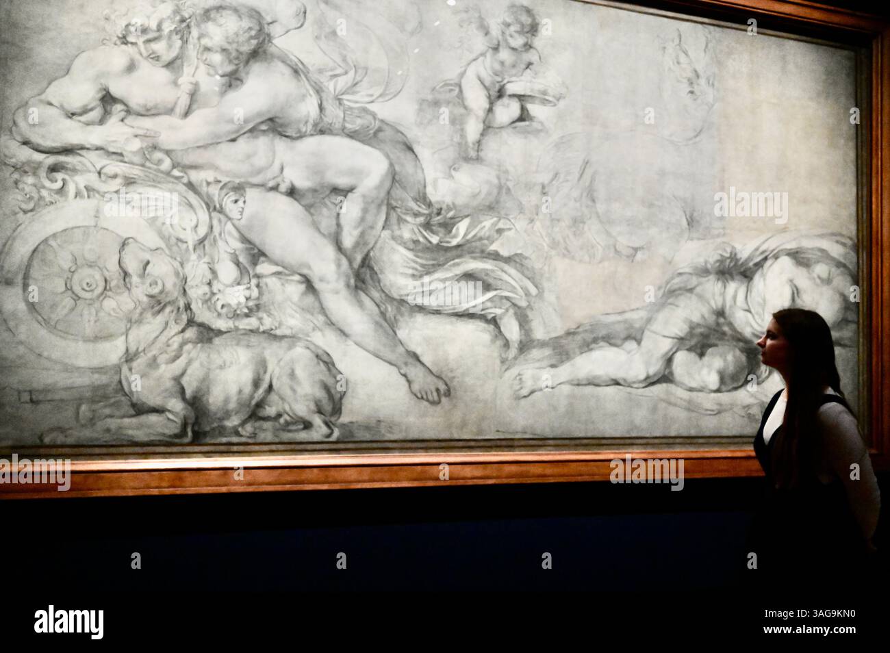 London, UK. Agostino Carracci. Cephalus carried off by Aurora in her ...