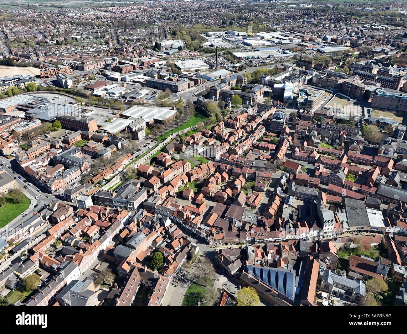 Aerial view of the city of York Stock Photo - Alamy