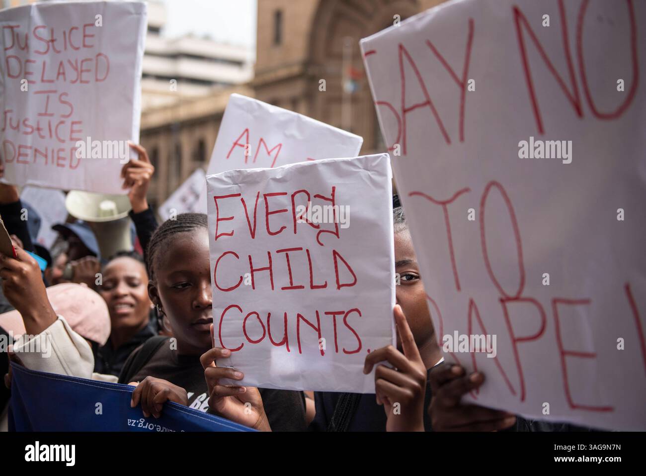 March against gender based violence in South Africa Demonstrators march ...