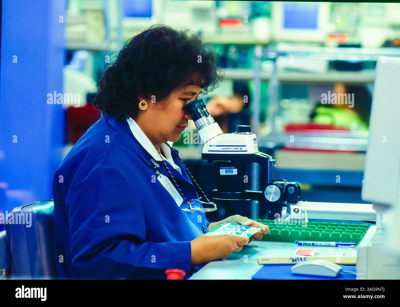 Santa Clara, California, USA, 3-Com Corporation, Asian Woman Working ...