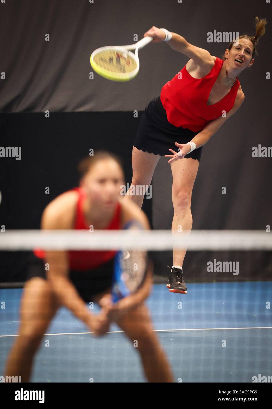 Vilnius, Lithuania. 08th Apr, 2025. Belgian Sofia Costoulas, Belgian ...