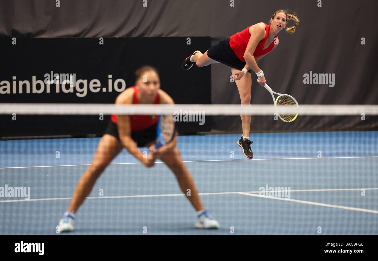 Vilnius, Lithuania. 08th Apr, 2025. Belgian Sofia Costoulas, Belgian ...