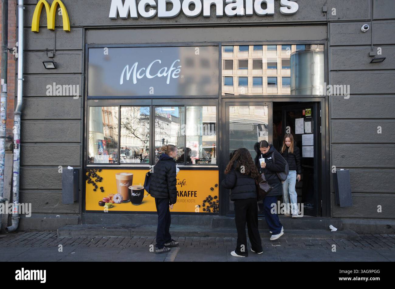 Copenhagen/ Denmark/08 aapril 2025 / McDonalds fast food restaurant in ...