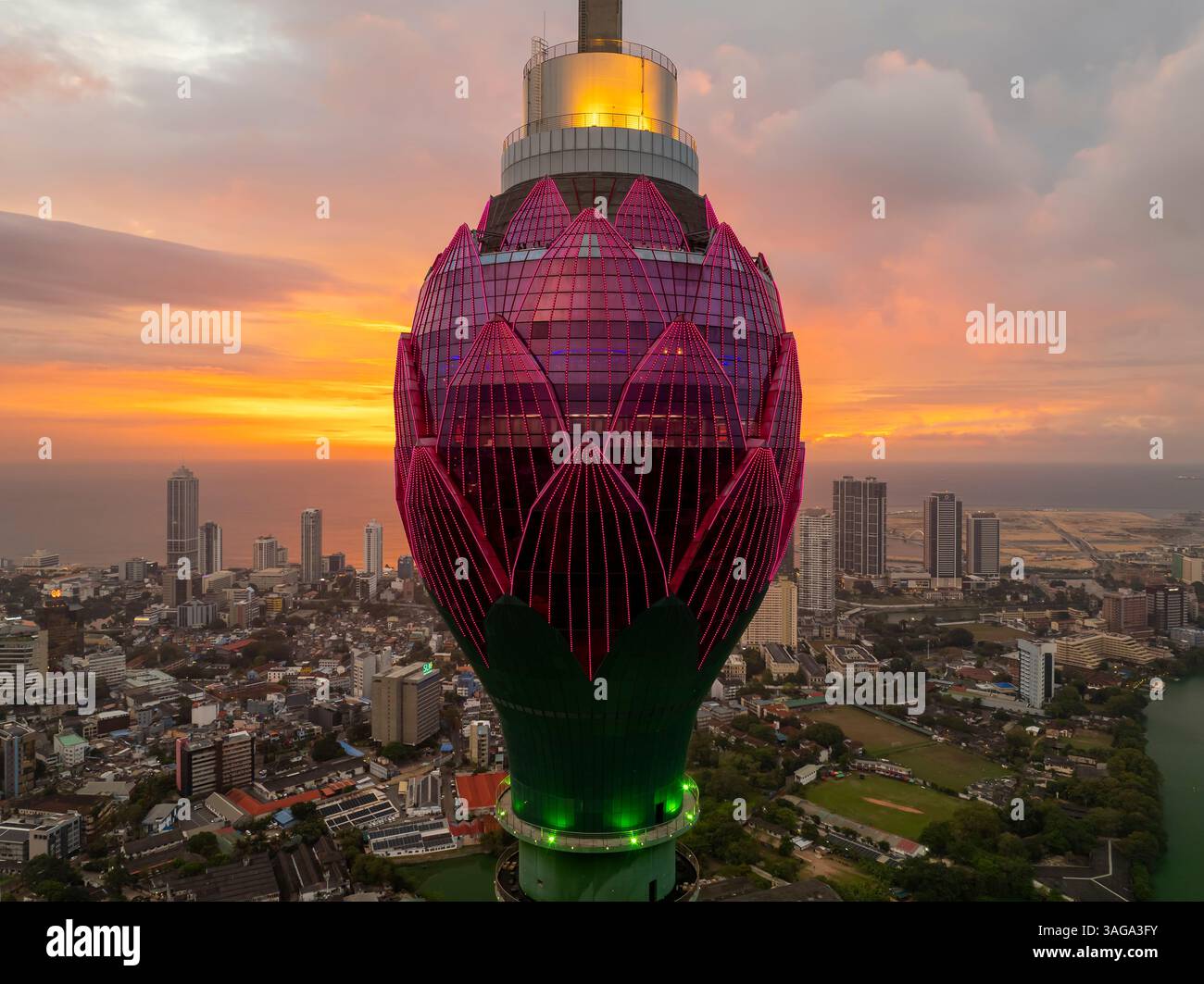 The Lotus Tower in Colombo, Sri Lanka, is a 350-meter-tall structure ...