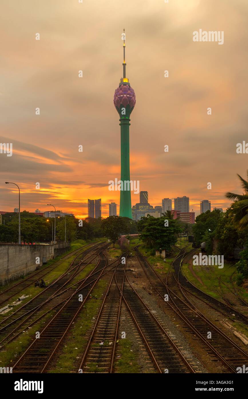 The Lotus Tower in Colombo, Sri Lanka, is a 350-meter-tall structure ...