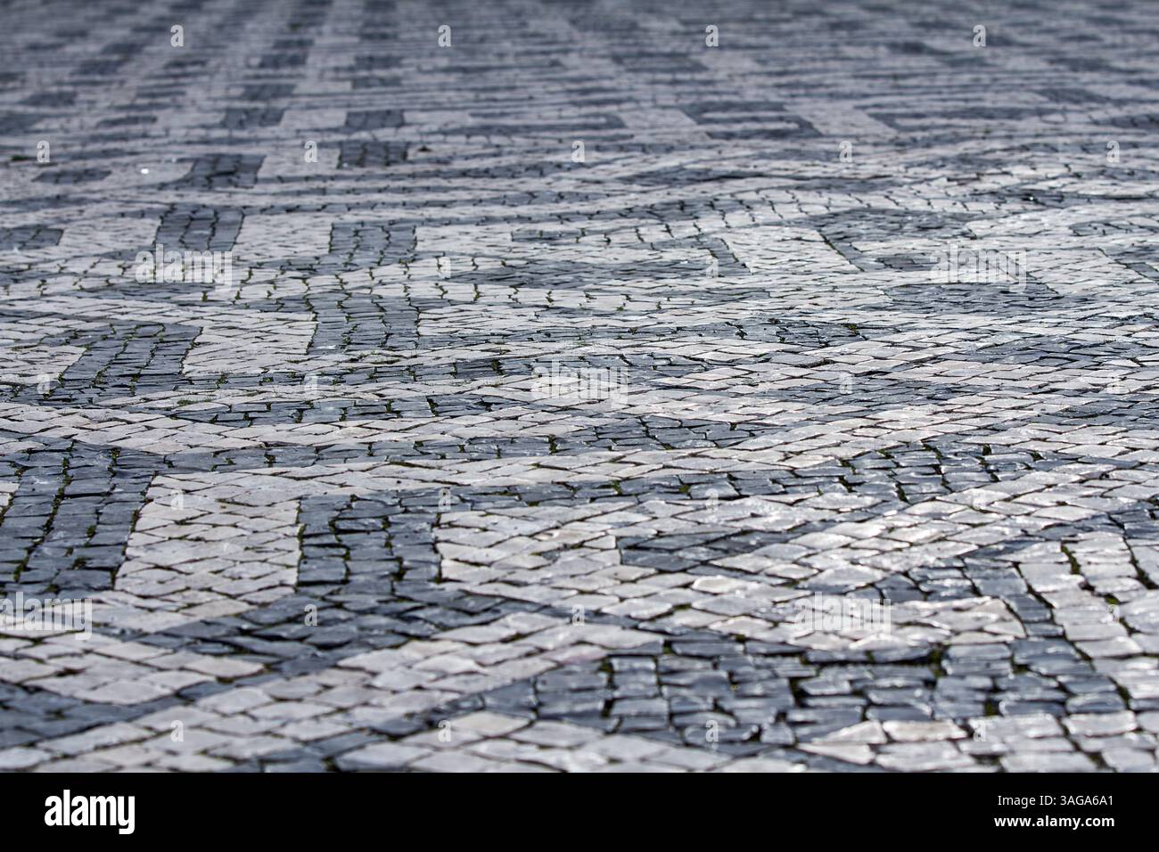 Portuguese traditional cobblestone pavement in hi-res stock photography ...