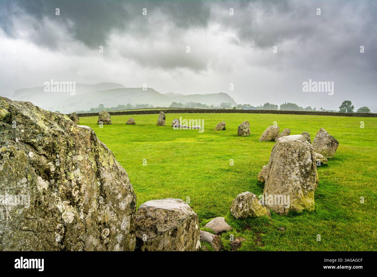 Prehistoric Castlerigg Stone Circle in the Lake District National Park ...
