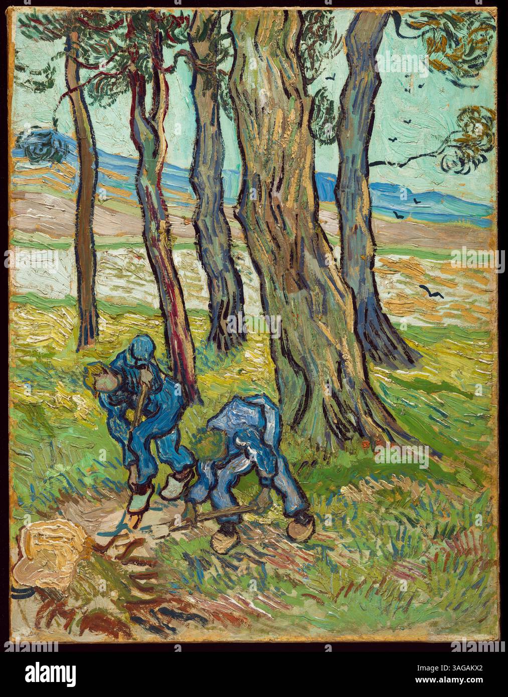The Diggers. Vincent van Gogh. 1889 Stock Photo - Alamy