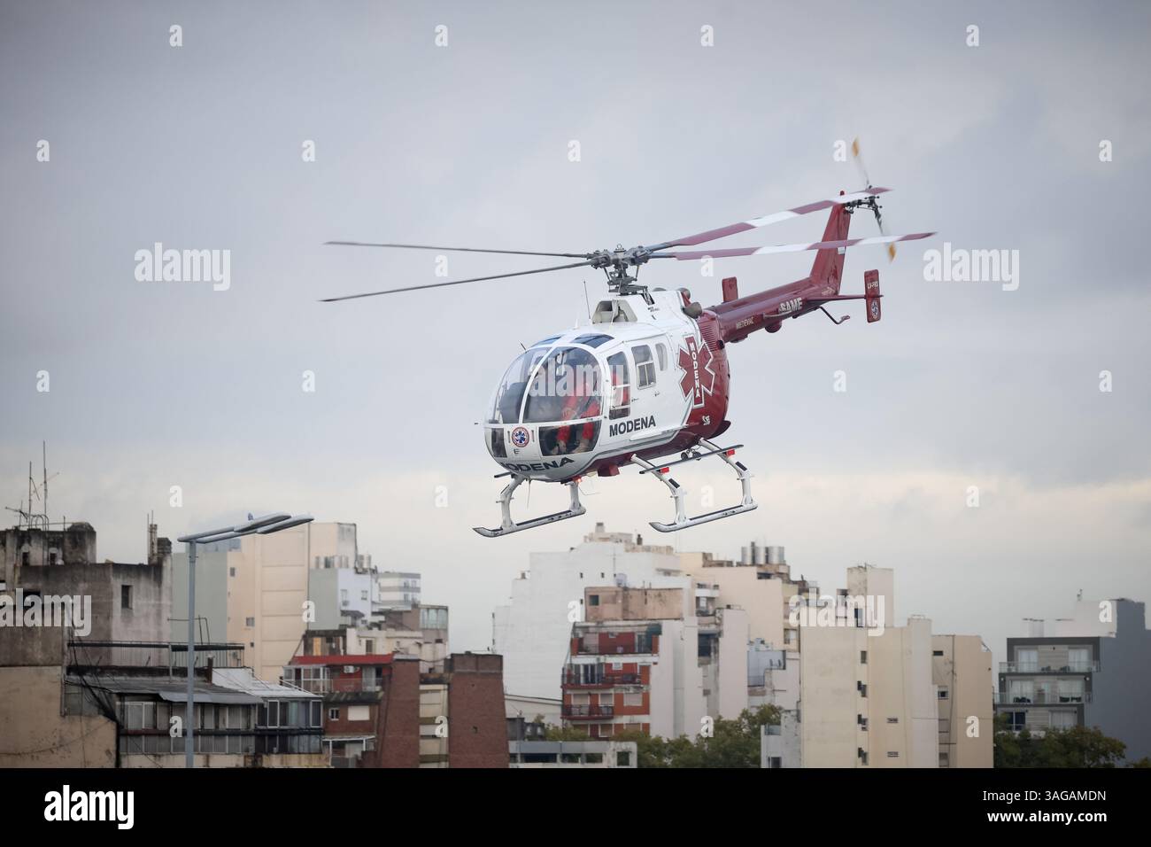 The helicopter from the SAME (Emergency Medical Care System) seen on ...
